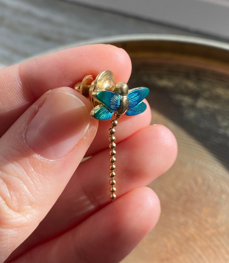 Vintage Avon Gold Tone and Blue Gradient Dragonfly Pin - Etsy