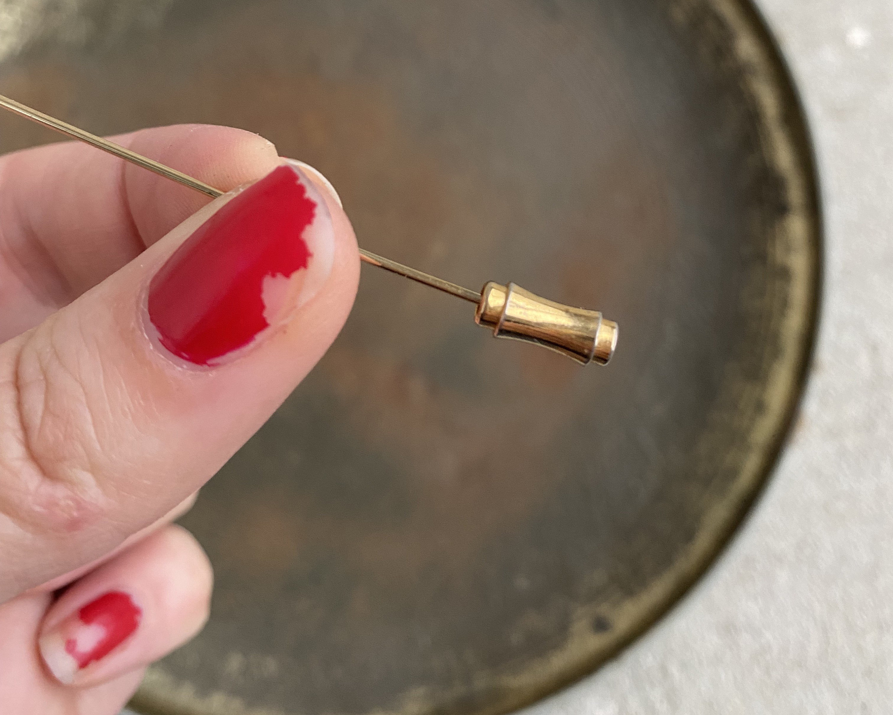 Vintage Overlapping Double Hearts Gold Tone Stick Pin - Etsy