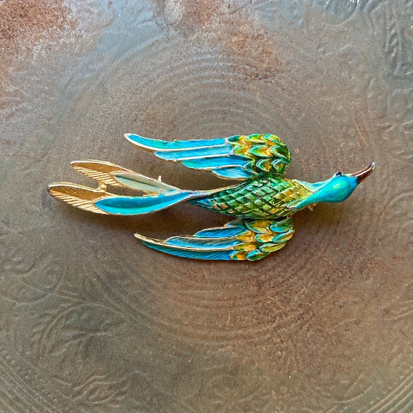 Exotic Bird Pin - Etsy