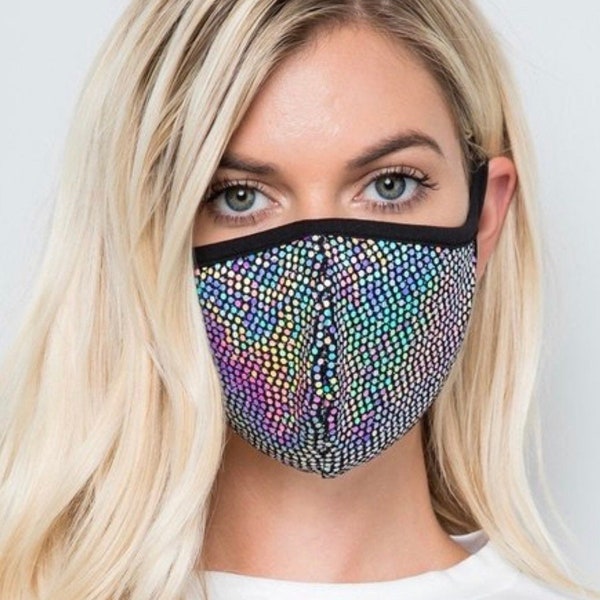 Sequin Face Mask - Etsy
