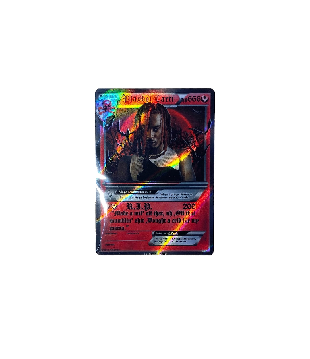 Vampire Playboi Carti Fanmade | Pokémon Trading Card - Etsy