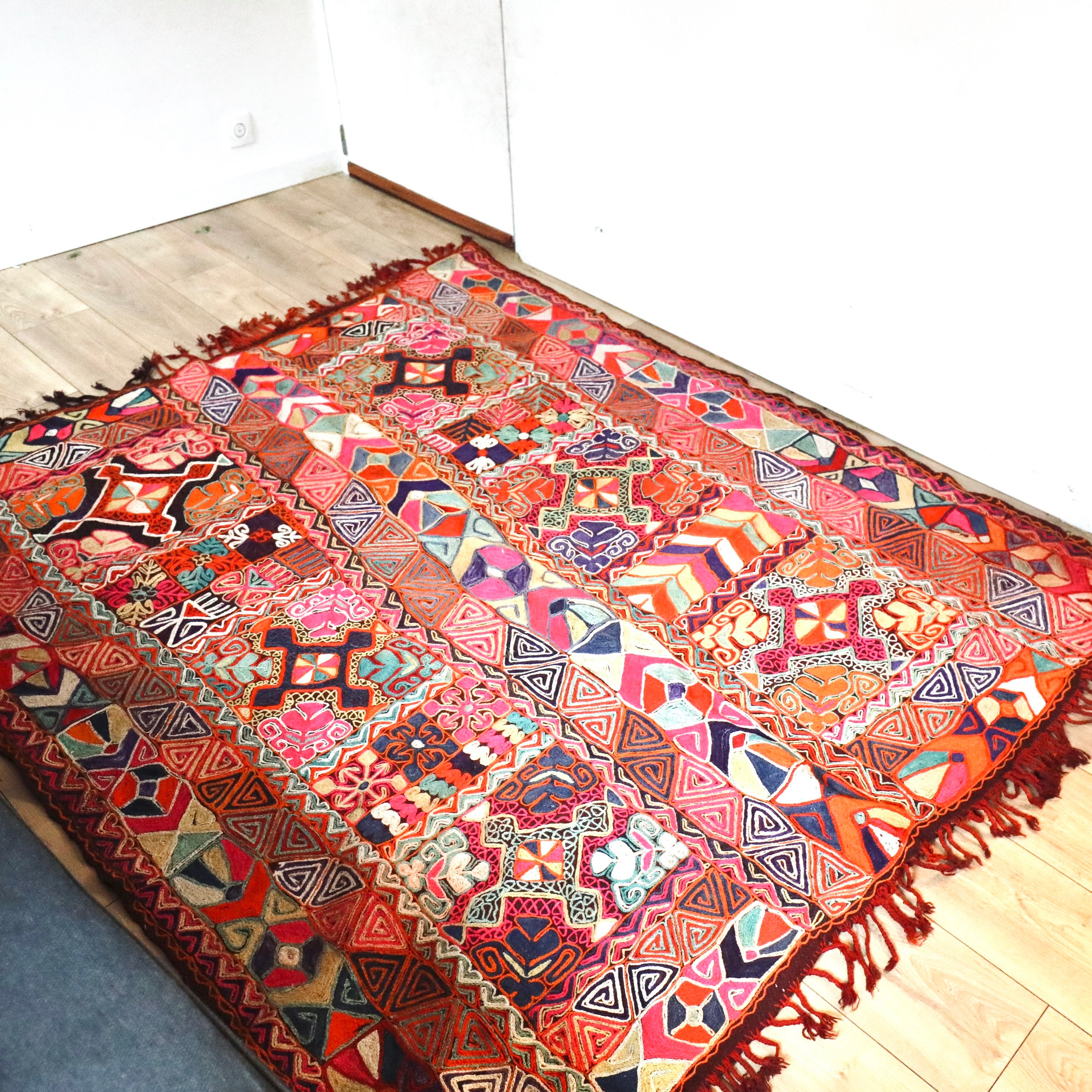 Hand Embroidered Iraq Kilim Rug Iraqi Vintage Kilim Antique - Etsy