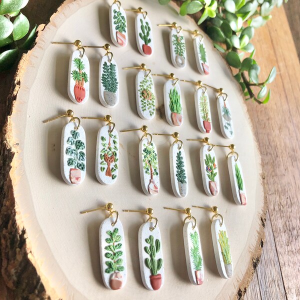 Plant Earrings Dangle - Etsy