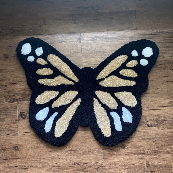 Butterfly Tufted Rug - Etsy