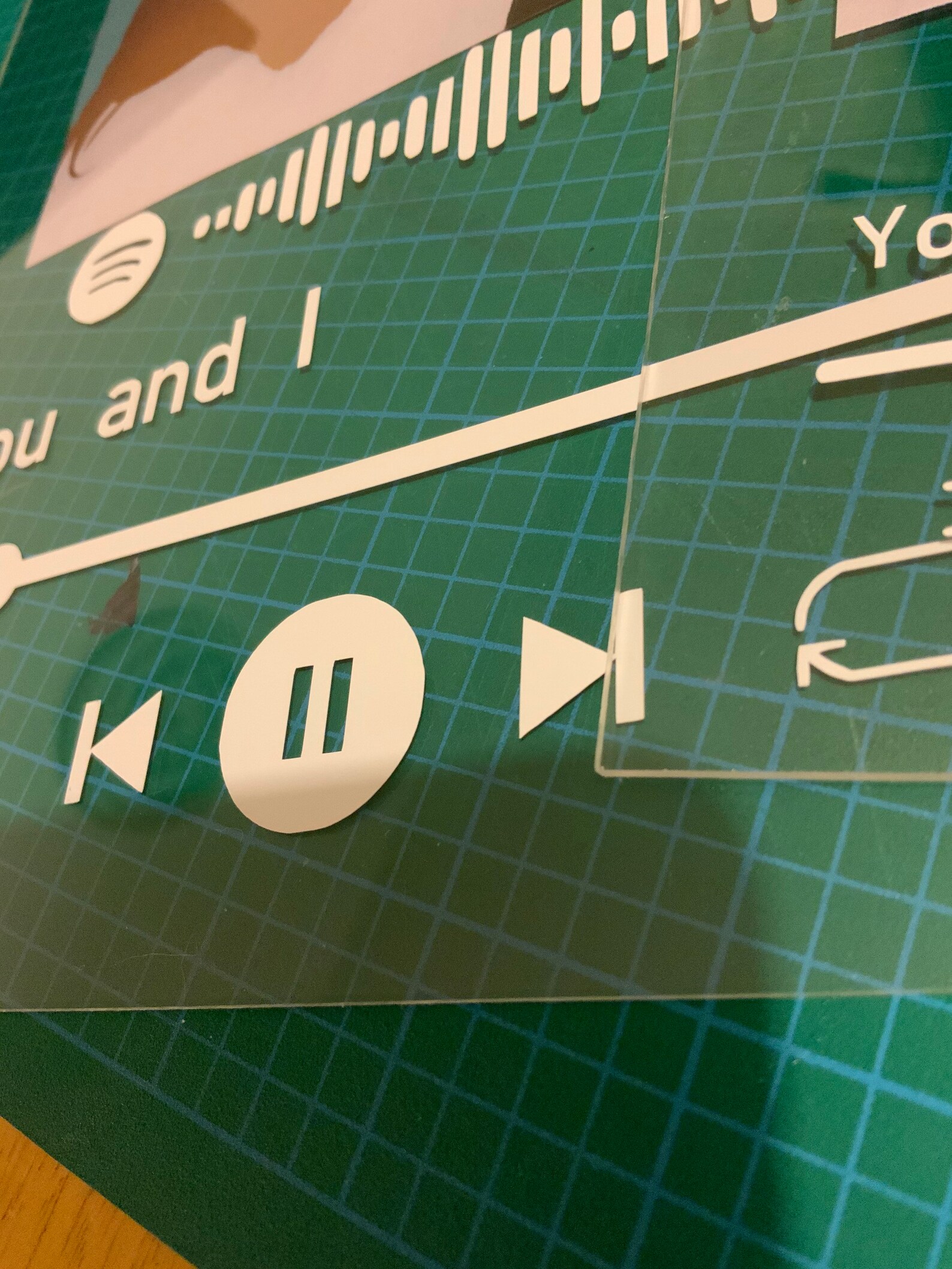 Spotify panel acrílico transparente retrato canción de | Etsy