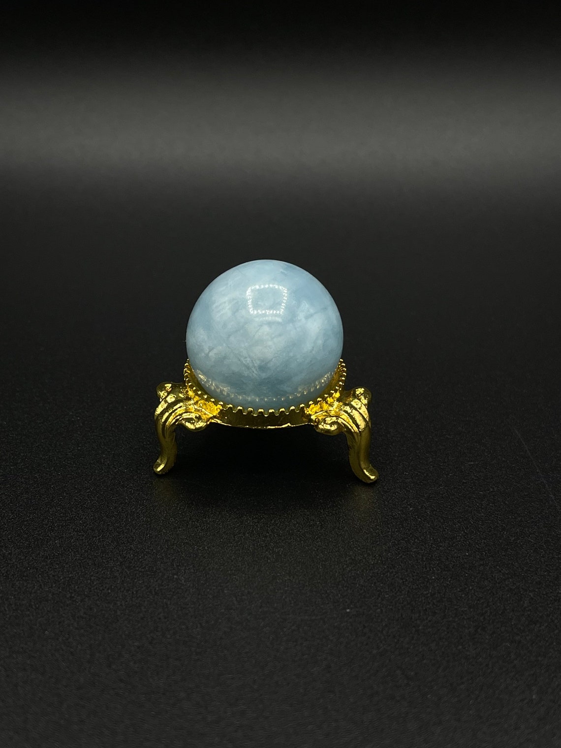 AQUAMARINE Crystal Mini Sphere With Stand | Etsy