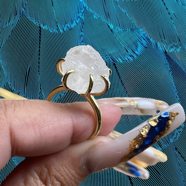 Quartz Crystal Ring - Etsy