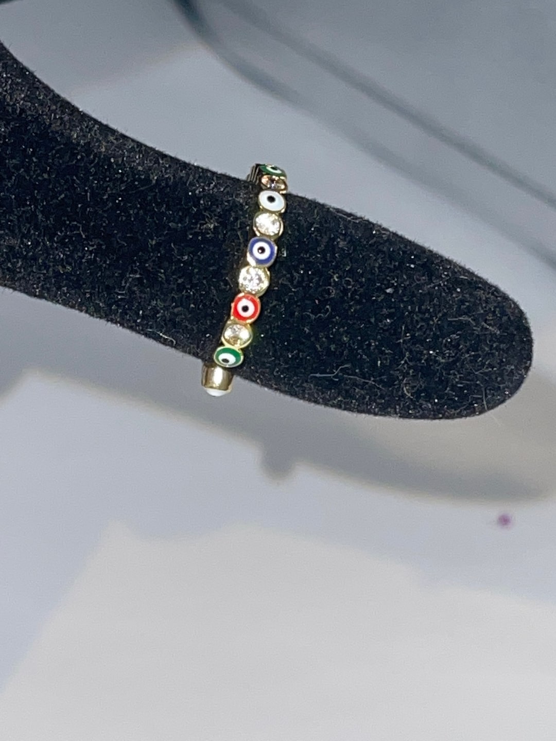 Multicolor Evil Eye Ring (fits All) - Etsy