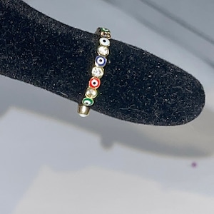Multicolor Evil Eye Ring (fits All) - Etsy