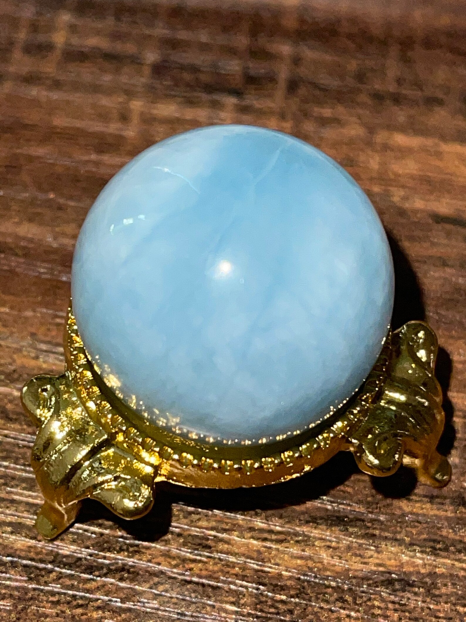 AQUAMARINE Crystal Mini Sphere With Stand - Etsy