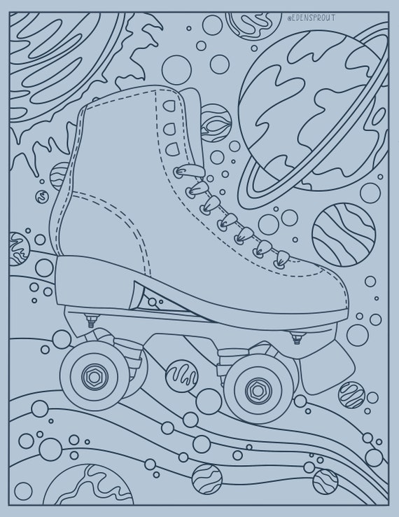 Roller Skating Coloring Pages