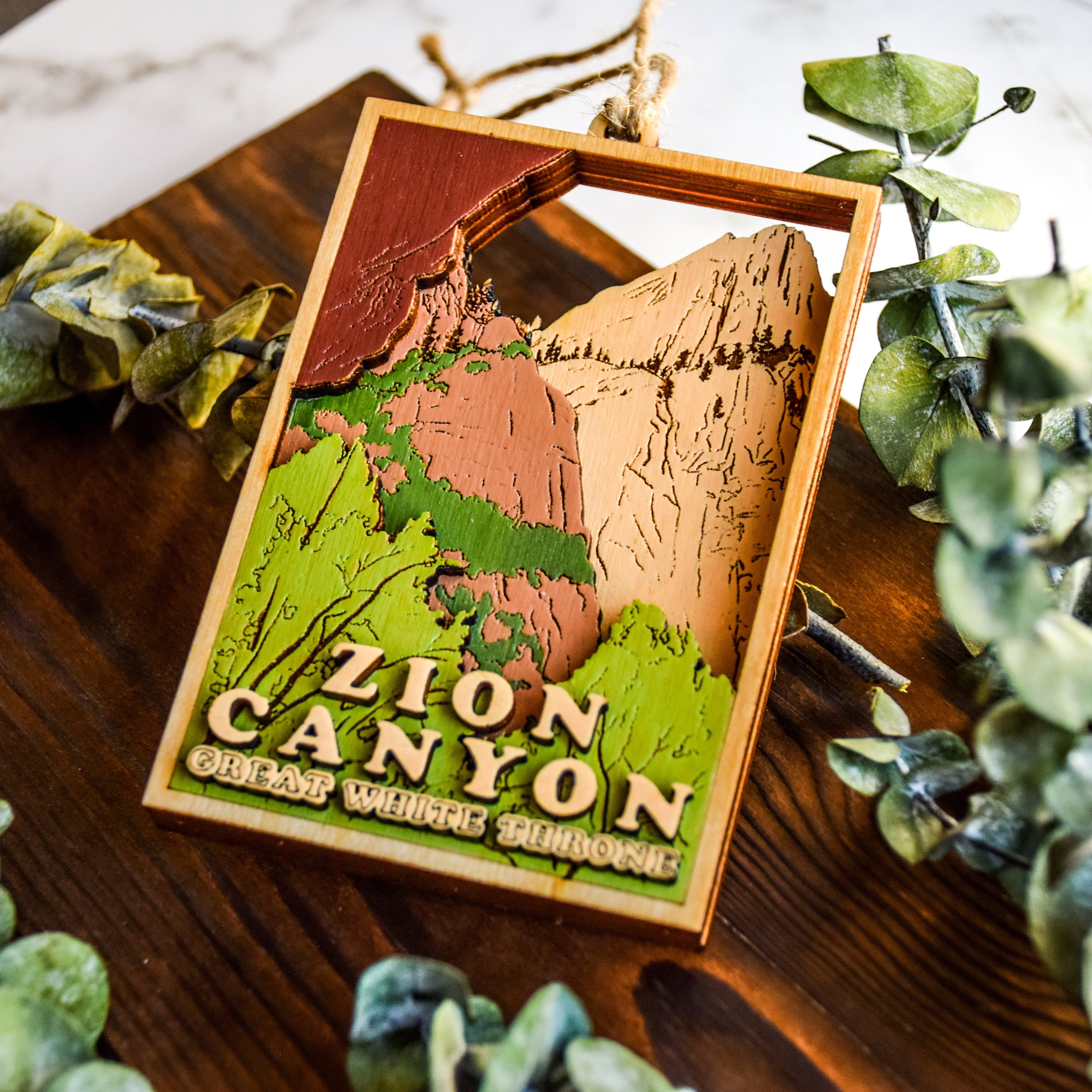 Zion National Park Handmade Wooden Christmas Ornament Souvenir - Etsy