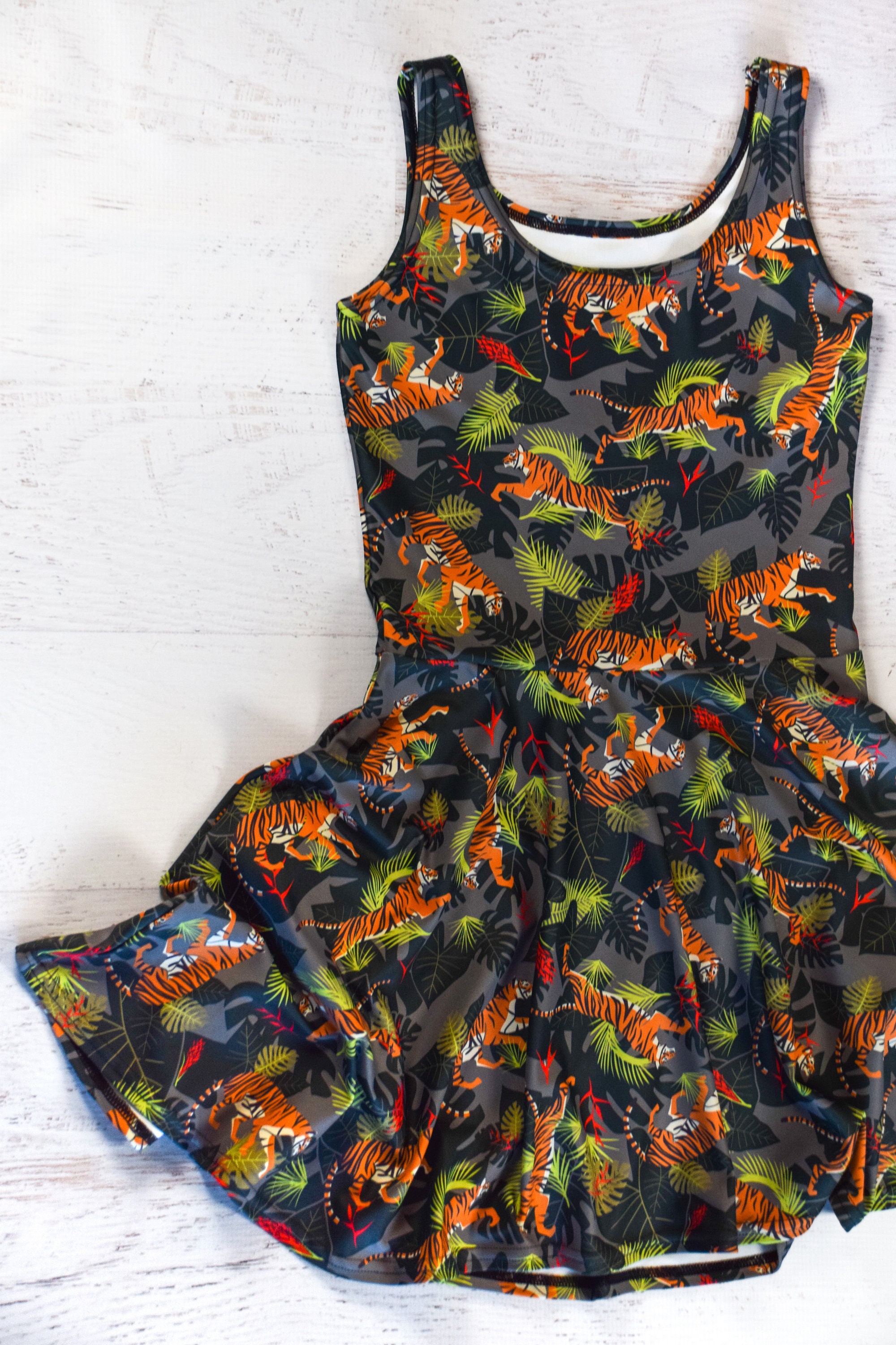 Tiger Print Dress - Etsy