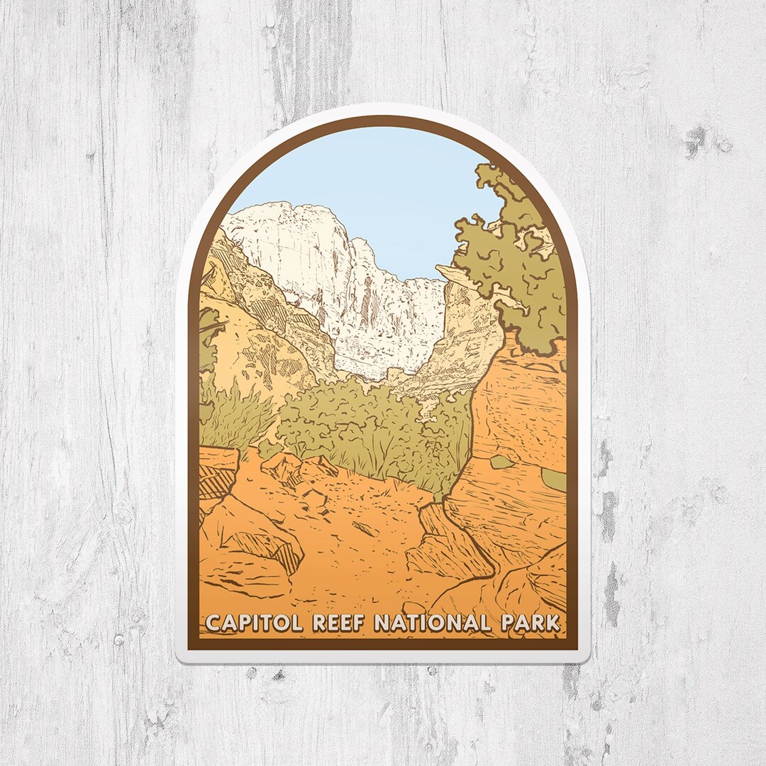 Capitol Reef National Park Vinyl Sticker - Etsy