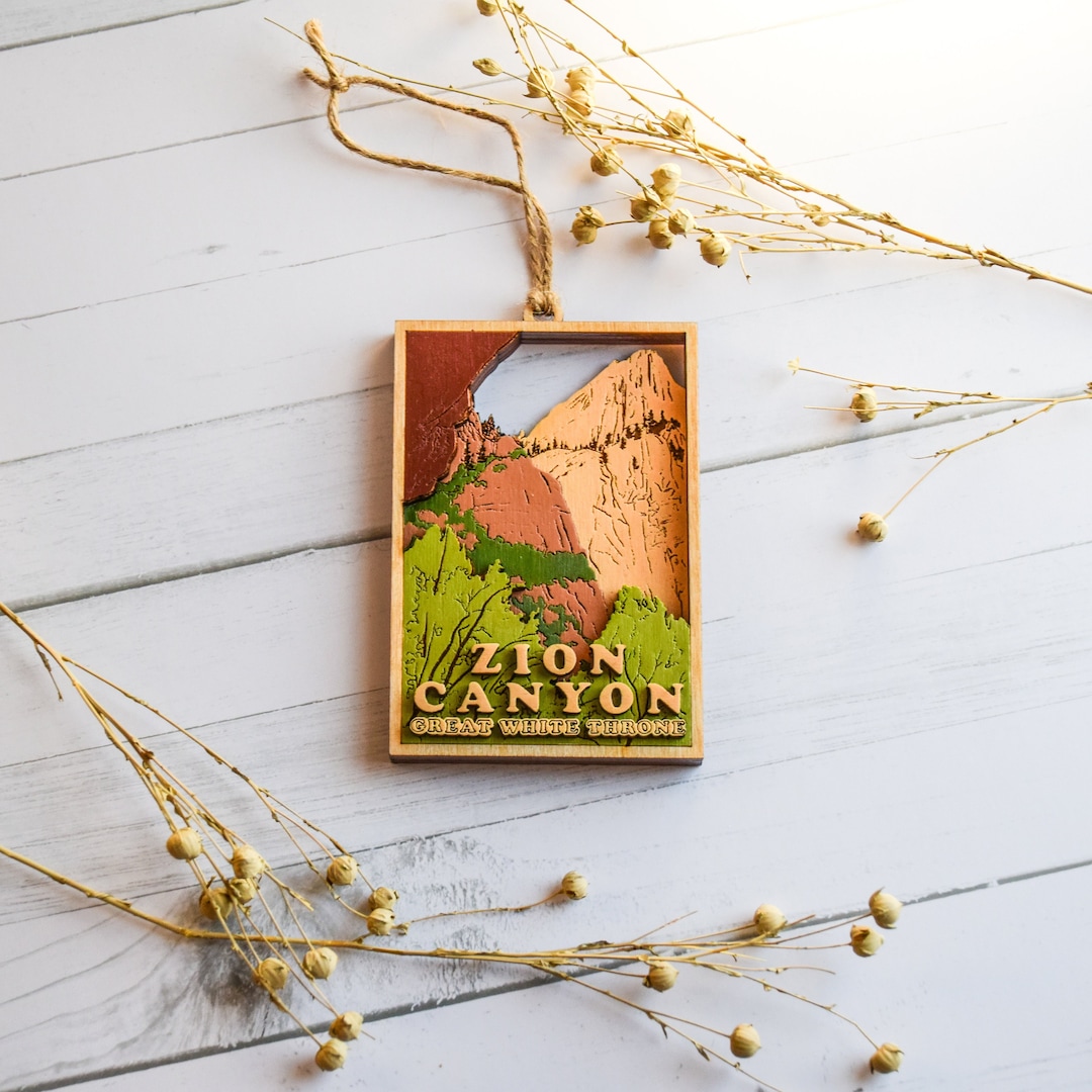 Zion National Park Handmade Wooden Christmas Ornament Souvenir - Etsy