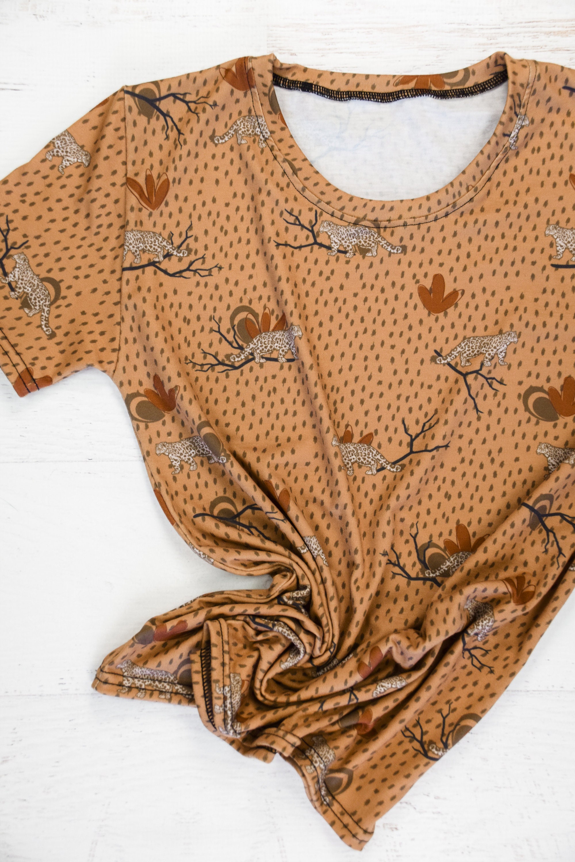 Snow Leopard Women's T-shirt in Mustard - Etsy