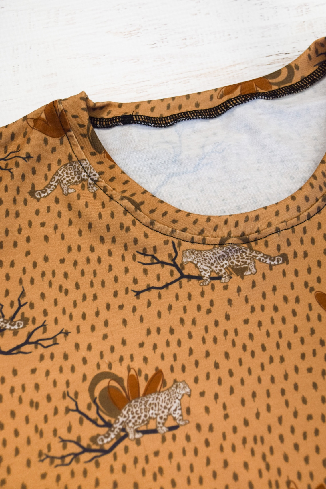 Snow Leopard Women's T-shirt in Mustard - Etsy