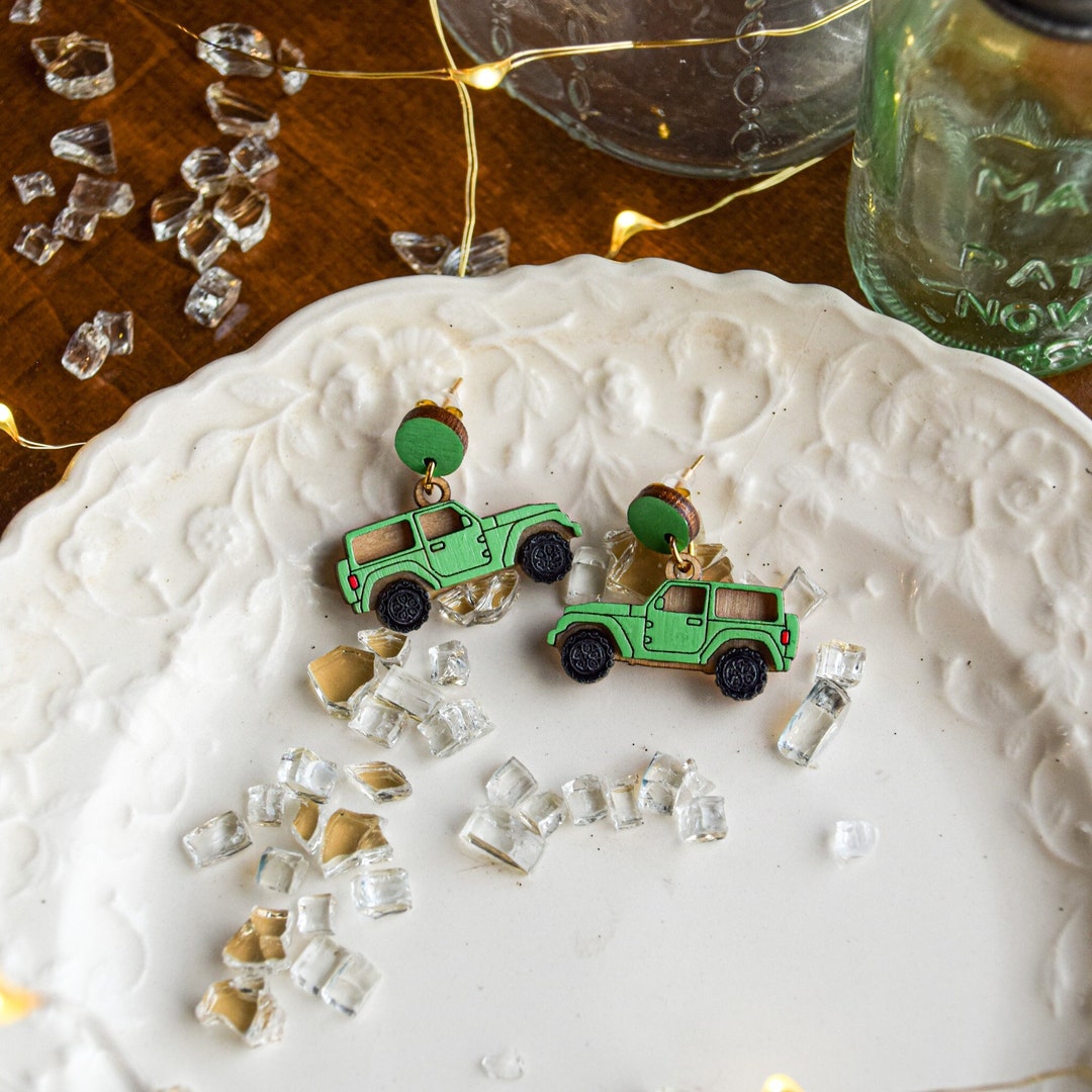 Handmade Miniature 4x4 Offroad Vehicle Earrings - Etsy
