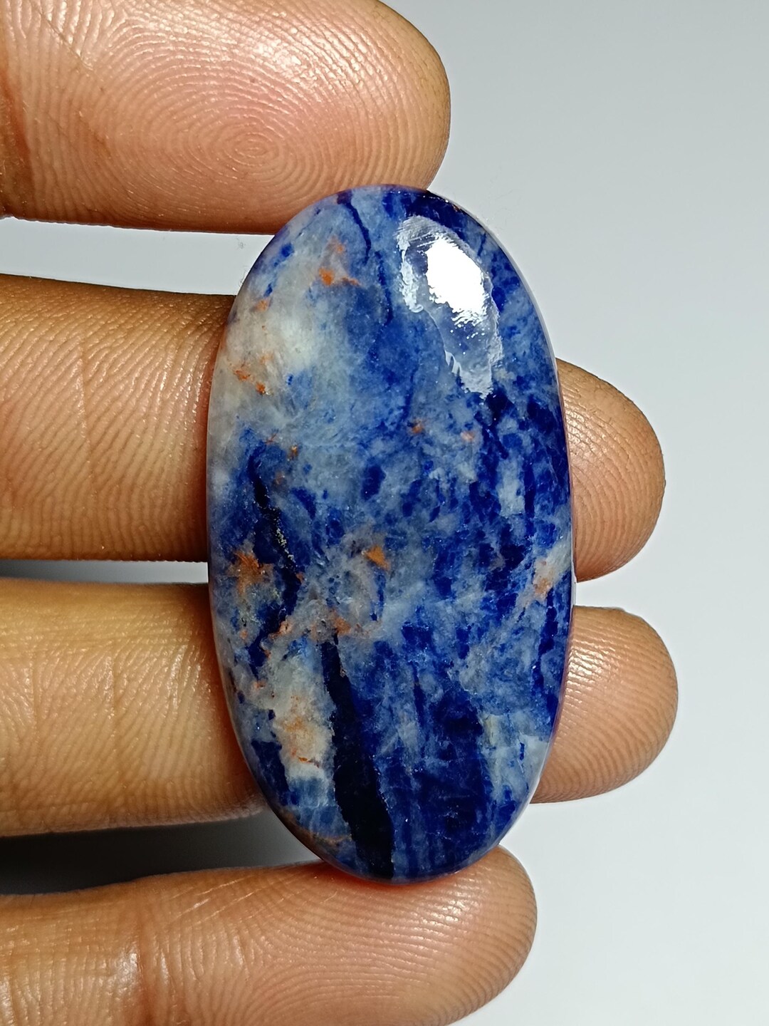 Sodalite Gemstone Cabochon: Semi Precious Loose Stone, 37 Cts - Etsy
