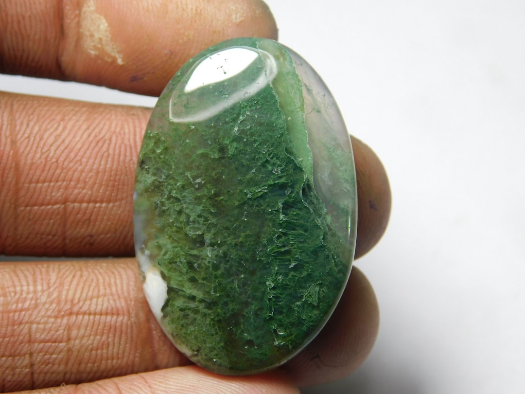 Natural Moss Agate Cabochons,moss Agate Gemstone,moss Agate Loose Stone ...