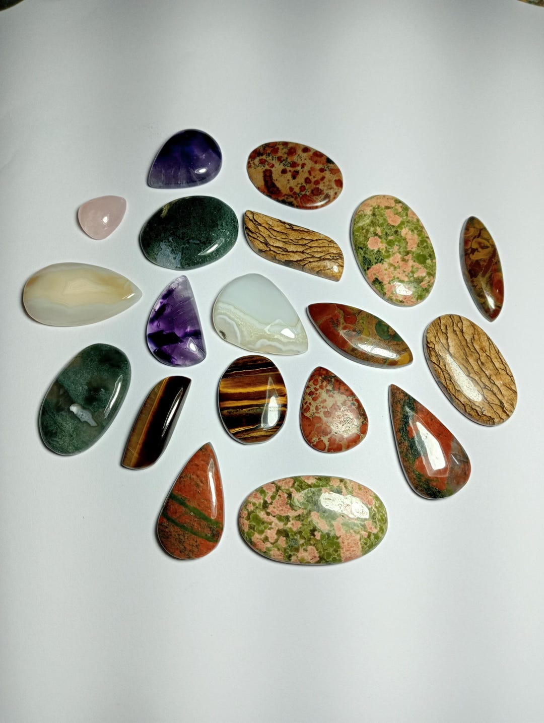 Mix Shape Gemstone Cabochons: 19 Pcs Jewelry Making Lot (600cts.) - Etsy