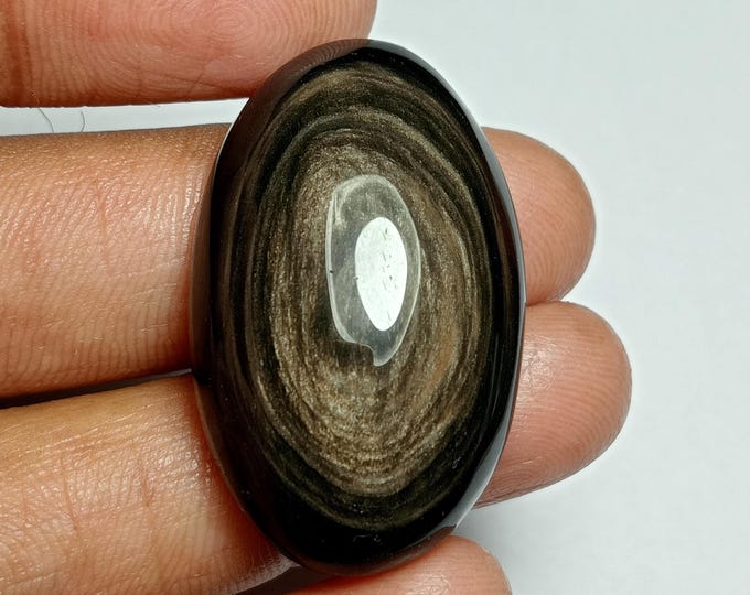 Natural Fire Sheen Rainbow Obsidian Cabochons,fire Sheen Rainbow ...