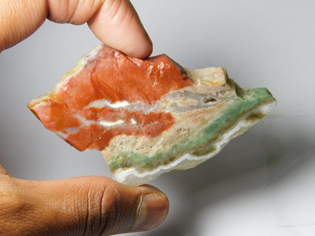 Natura Unpolished 'slab' Big Size Red & Green Moss Agate Cabochons,moss ...