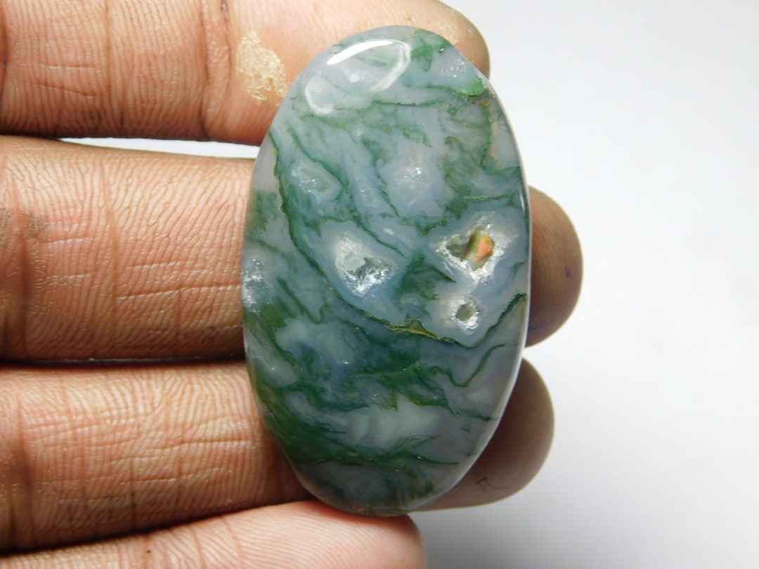 Natural Moss Agate Cabochons,moss Agate Gemstone,moss Agate Loose Stone ...