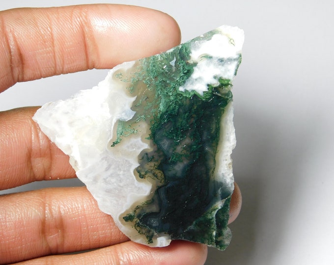 Natura Unpolished 'slab' Big Size Moss Agate Cabochons,moss Agate ...