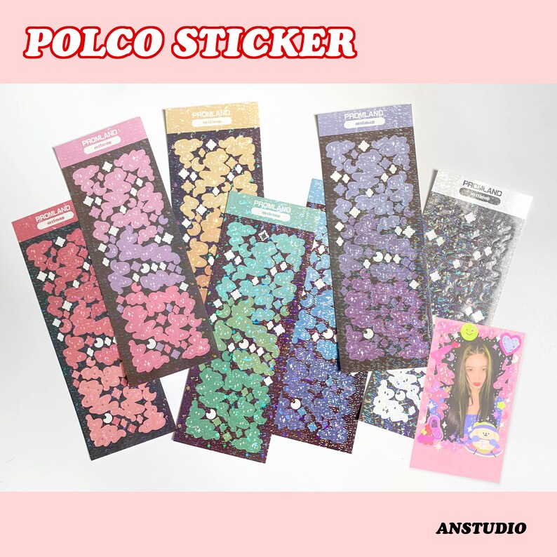Flame Smoke Deco Sticker Korean Polco Sticker Glitter Cloud - Etsy