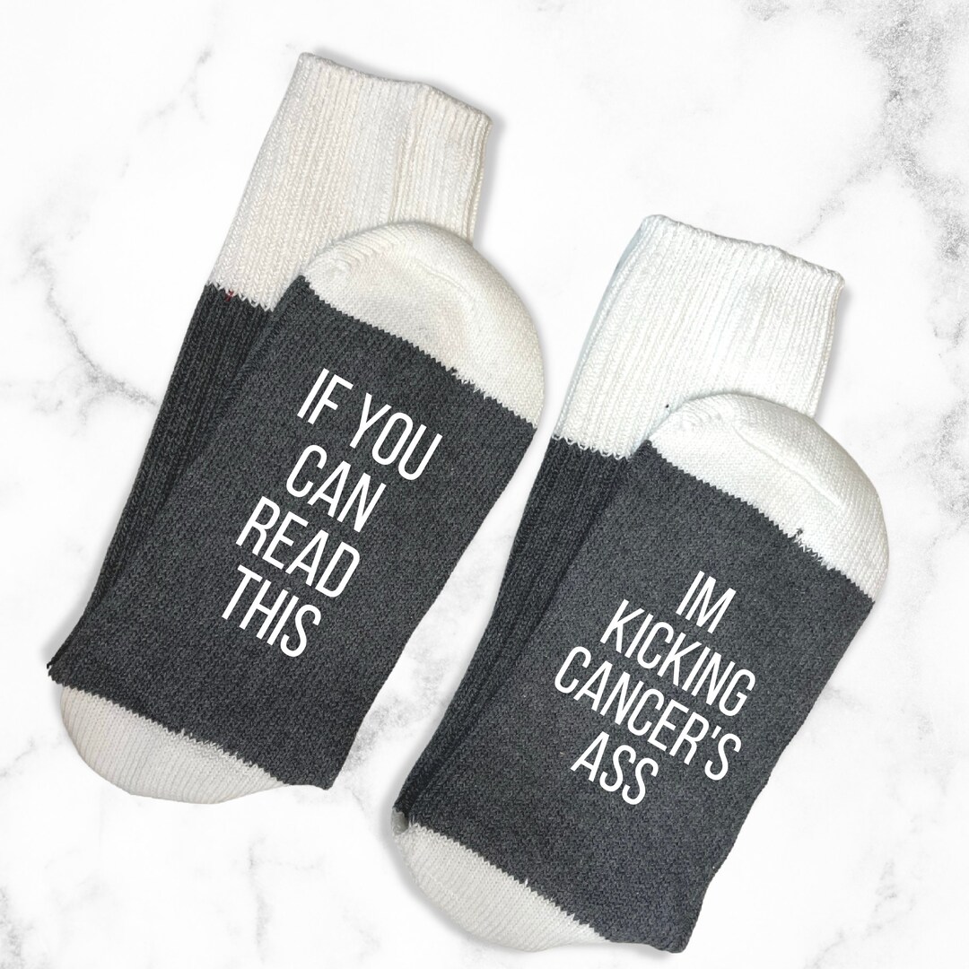 Kicking Cancer's Ass Socks - Get Well Gift, Chemo Care Package - Etsy