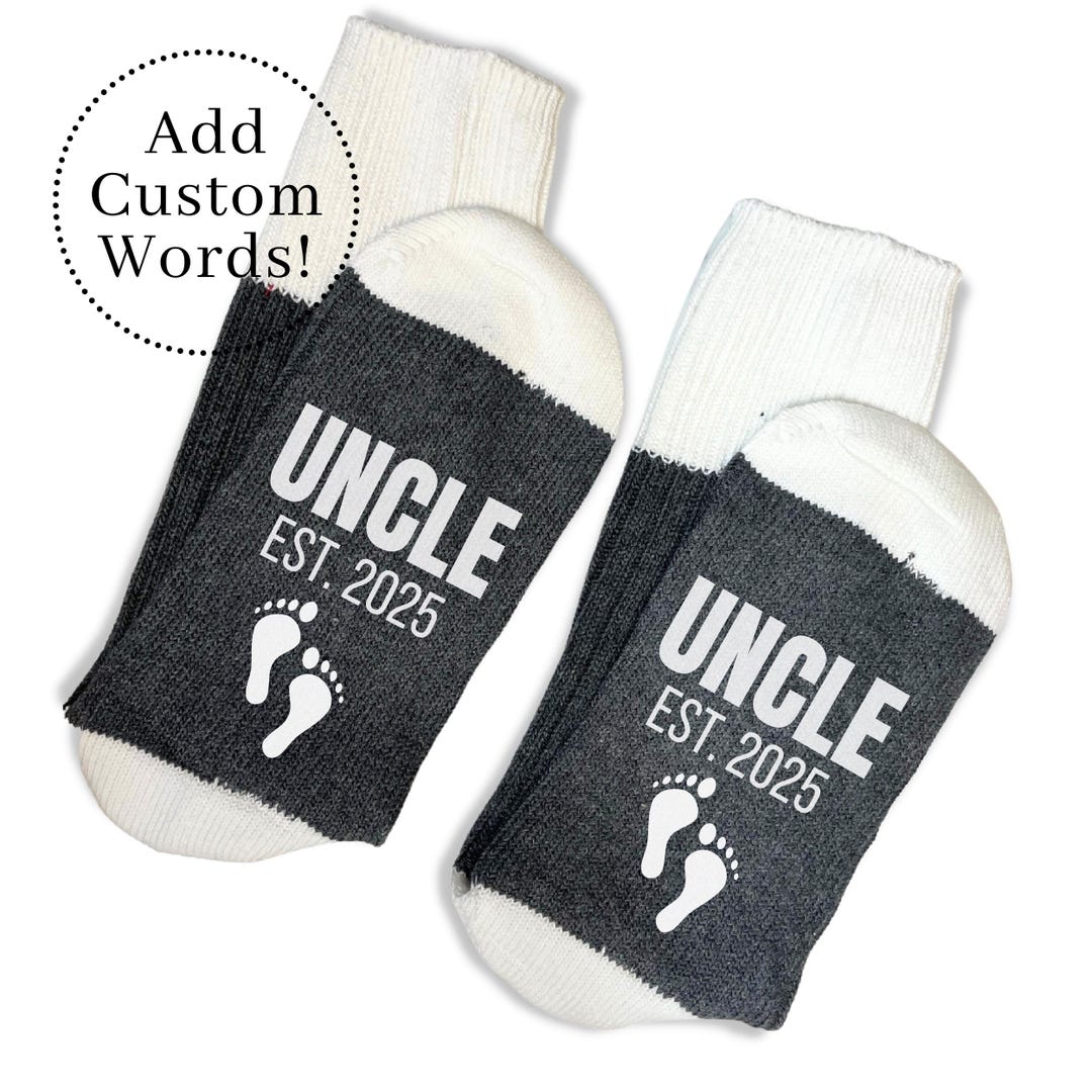 New Uncle Gift Socks: Pregnancy Announcement, Established 2025-2026 - Etsy