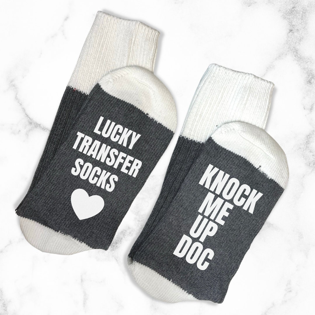 Lucky Transfer Socks- Knock Me up Doc - Embabies - Transfer Day Socks ...