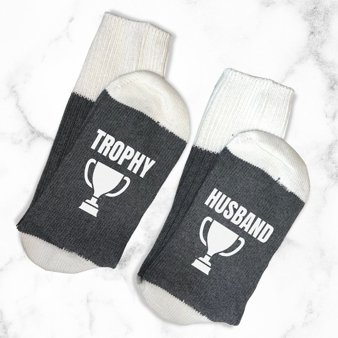 Funny Men's Socks, Trophy Husband, Boyfriend, Fishing - Gift, Hunting ...