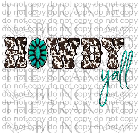 Punchy Howdy Yall PNG - Etsy