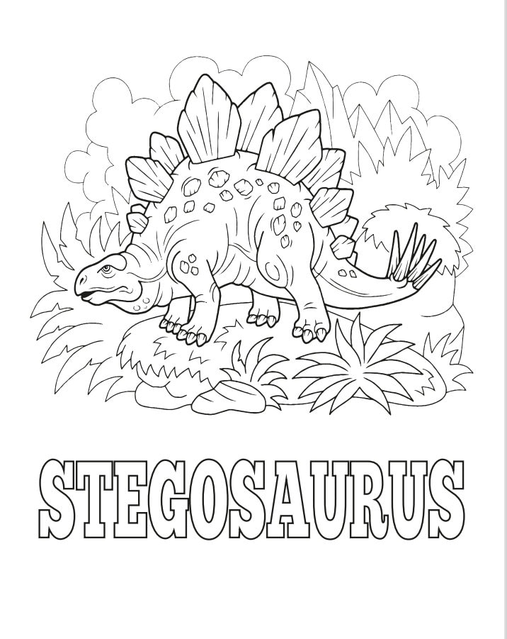 Dinosaur Coloring Pages - 25 Different Dinosaurs- Fun for Kids - Etsy