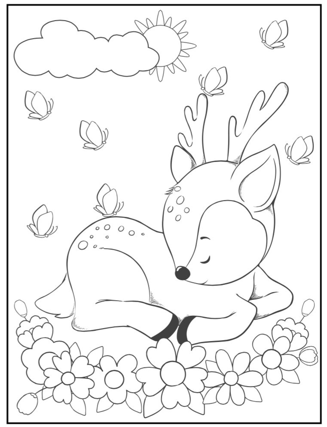 Animal-coloring 40 Pages- Digital Prints - Etsy