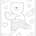 Cute Bear Coloring- 21 Pages- Digital Prints - Etsy