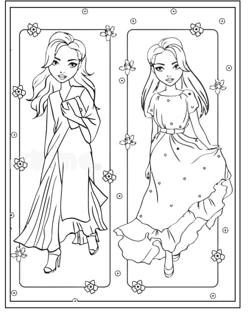 Fashion Coloring Book for Girls Fun Fashion and Fresh Styles- 29 Pages ...