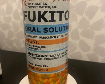 Fukitol Tumbler 20oz 30oz Custom Patient Name Funny Insulated - Etsy