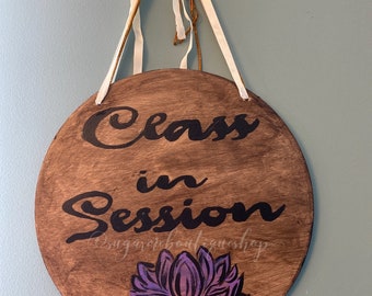 Yoga Class in Session Sign - Etsy