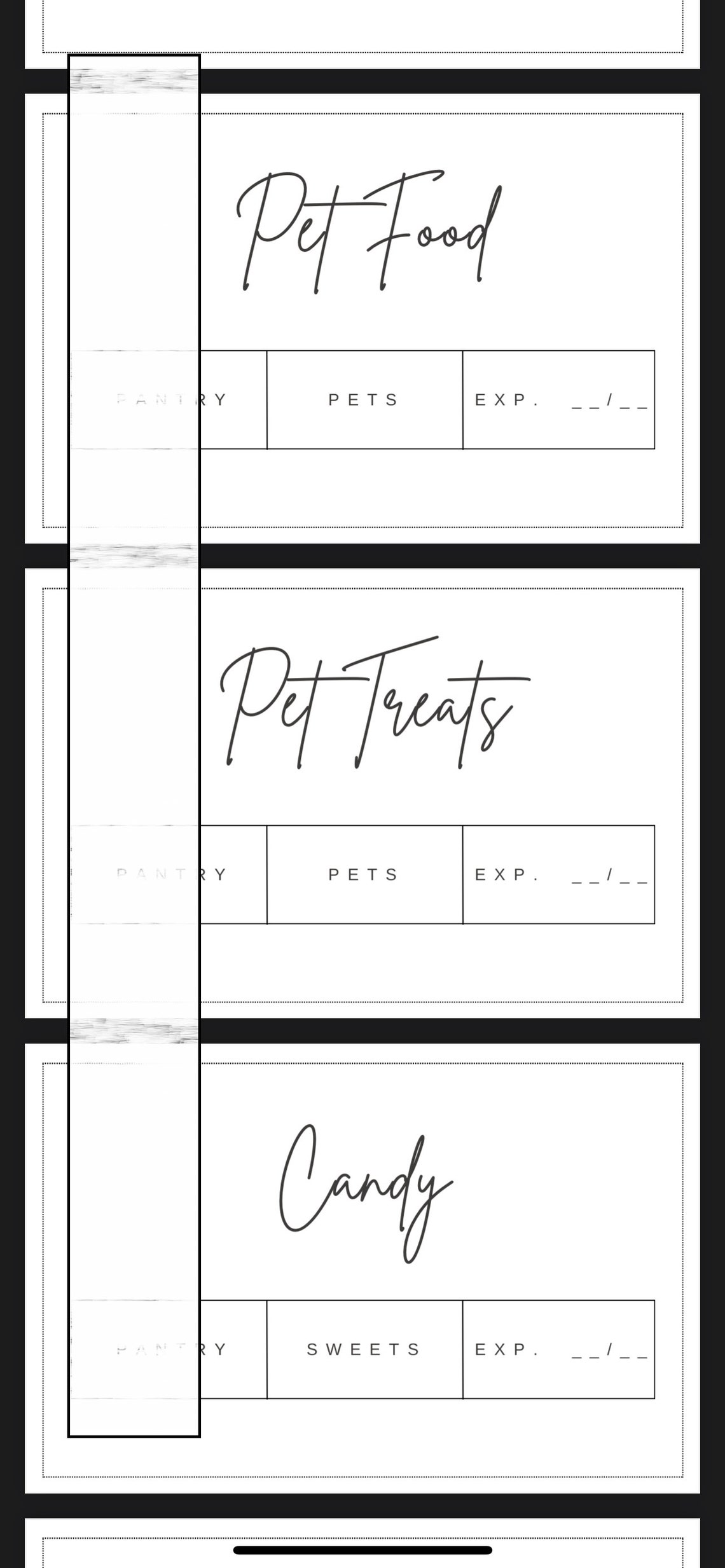 Simple, Minimalist Pantry and Refrigerator Labels Digital Download ...