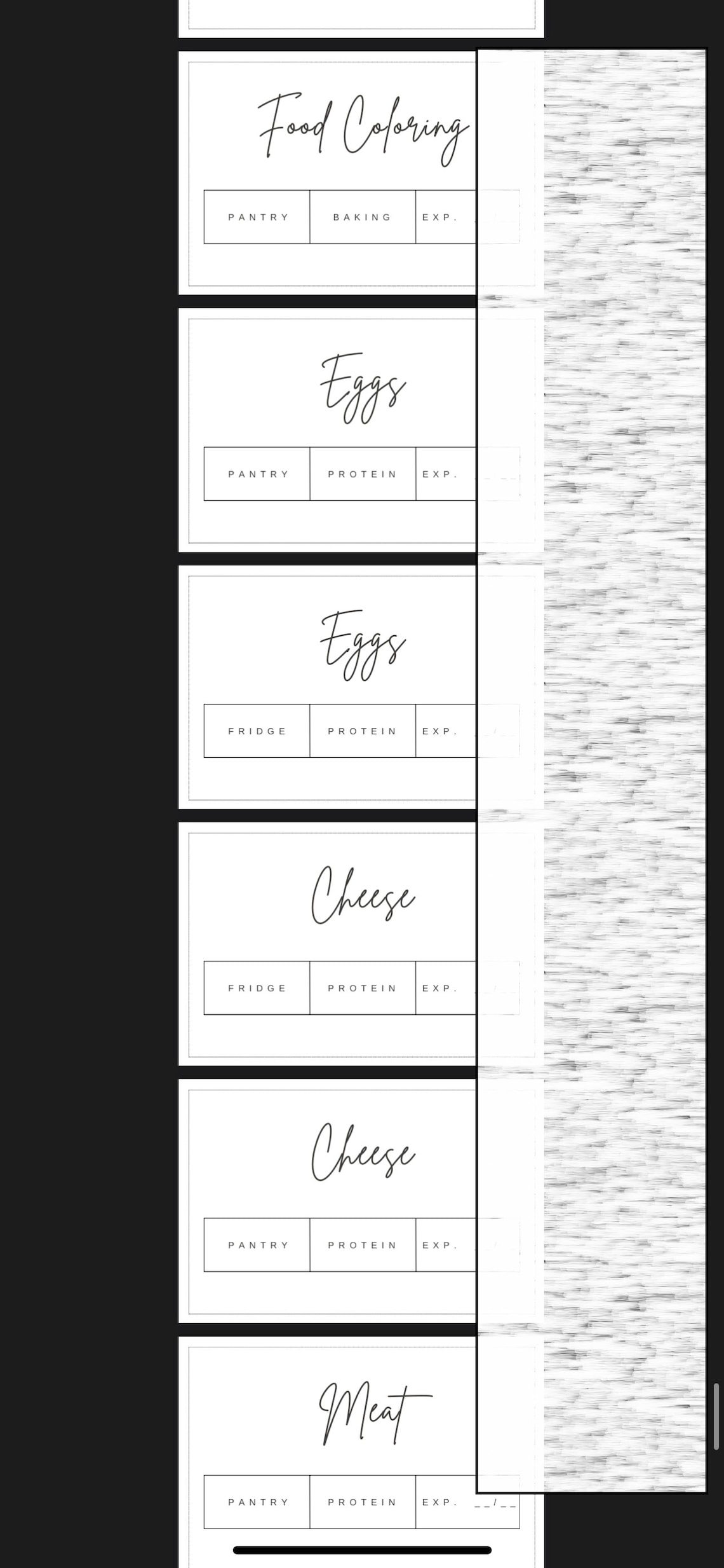 Simple, Minimalist Pantry and Refrigerator Labels Digital Download ...