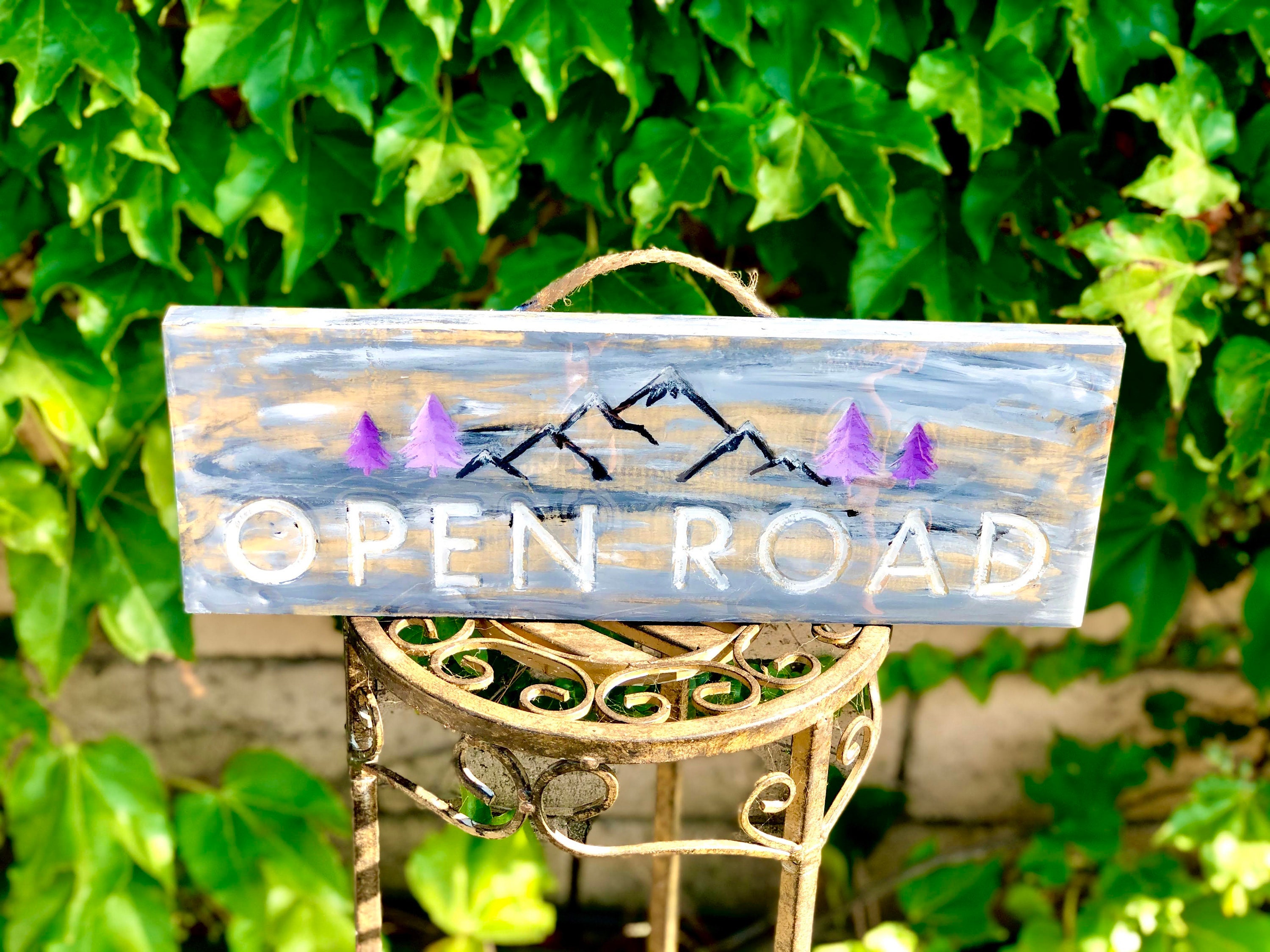Open Road Sign - Etsy