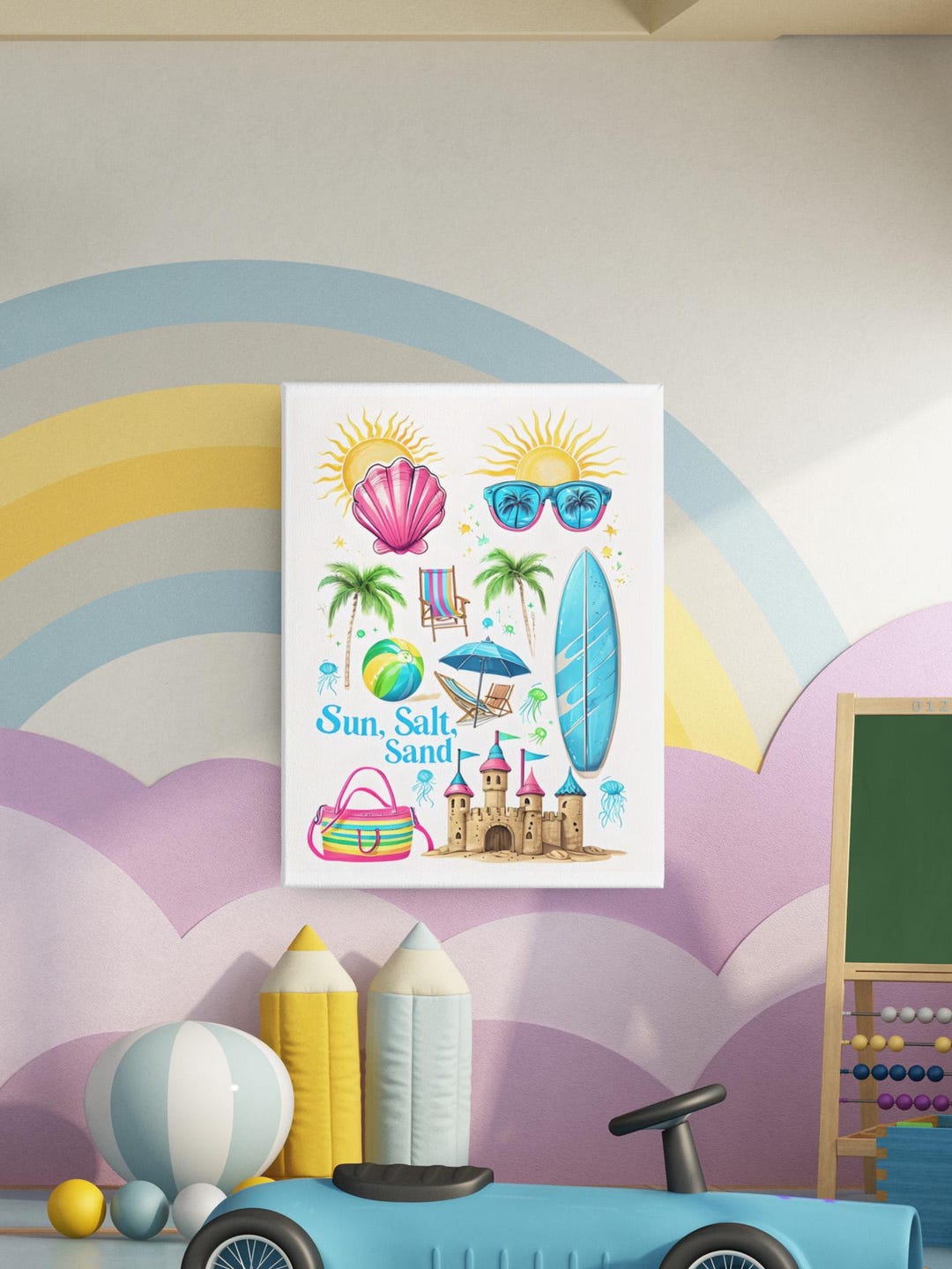 Beach Vibes Poster: Summer Ocean Theme Wall Art - Etsy