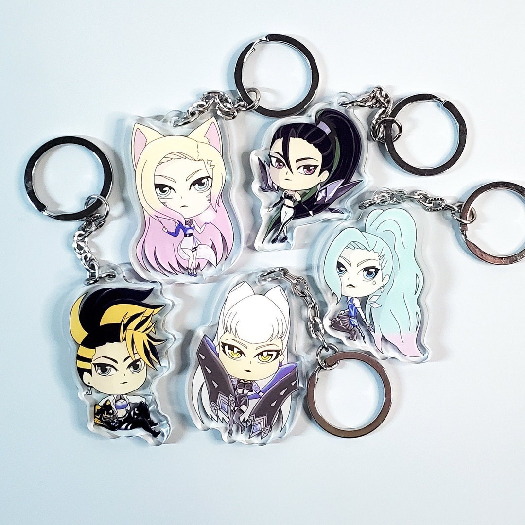 KDA MORE Acrylic Charms / Keychains ( Akali, Evelynn, Ahiri, Kaisa ...