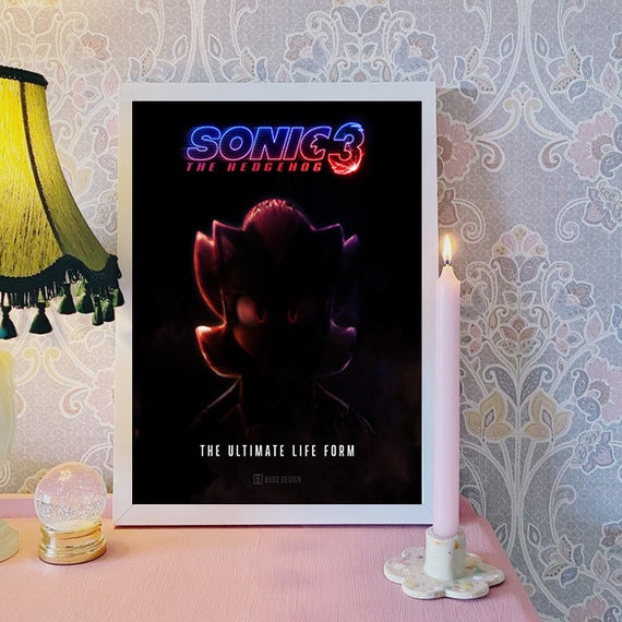 Sonic 3 Movie Poster Sonic the Hedgehog 3 Poster Home Decor - Etsy