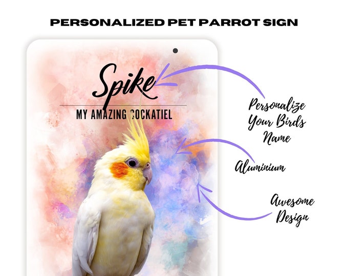 Personalized Cockatiel Sign Personalized Name Yellow Cockatiel Sign - Etsy