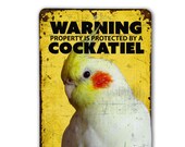 Warning Cockatiel Sign Parrot Warning Sign Cockatiel - Etsy
