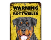 Warning Rottweiler Sign Dog Warning Sign Rottweiler Sign - Etsy